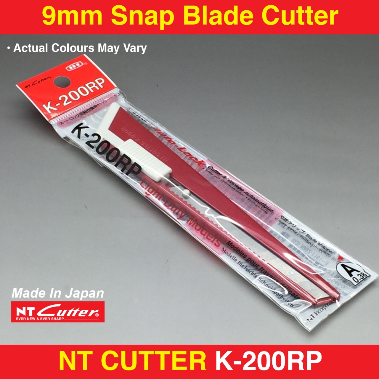 NT CUTTER K200RP - 9mm Snap Cutter - RT Media Solutions