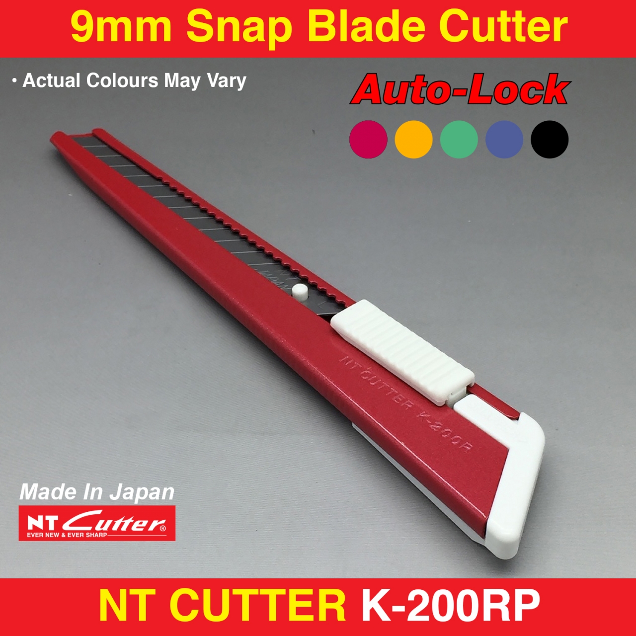 NT CUTTER K200RP - 9mm Snap Cutter - RT Media Solutions