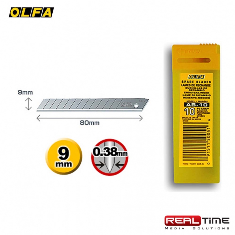 OLFA-9mm AB50 -Heavy-Duty-Blades(SB50K) - RT Media Solutions