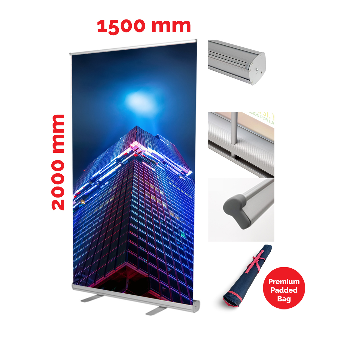 Buy Standard Banner Stands - Silver Base Online In Australia