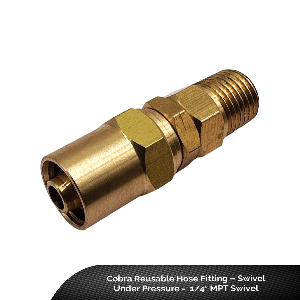 Reusable Hose Fitting – Swivel Under Pressure - 1/4” MPT Swivel - RT ...