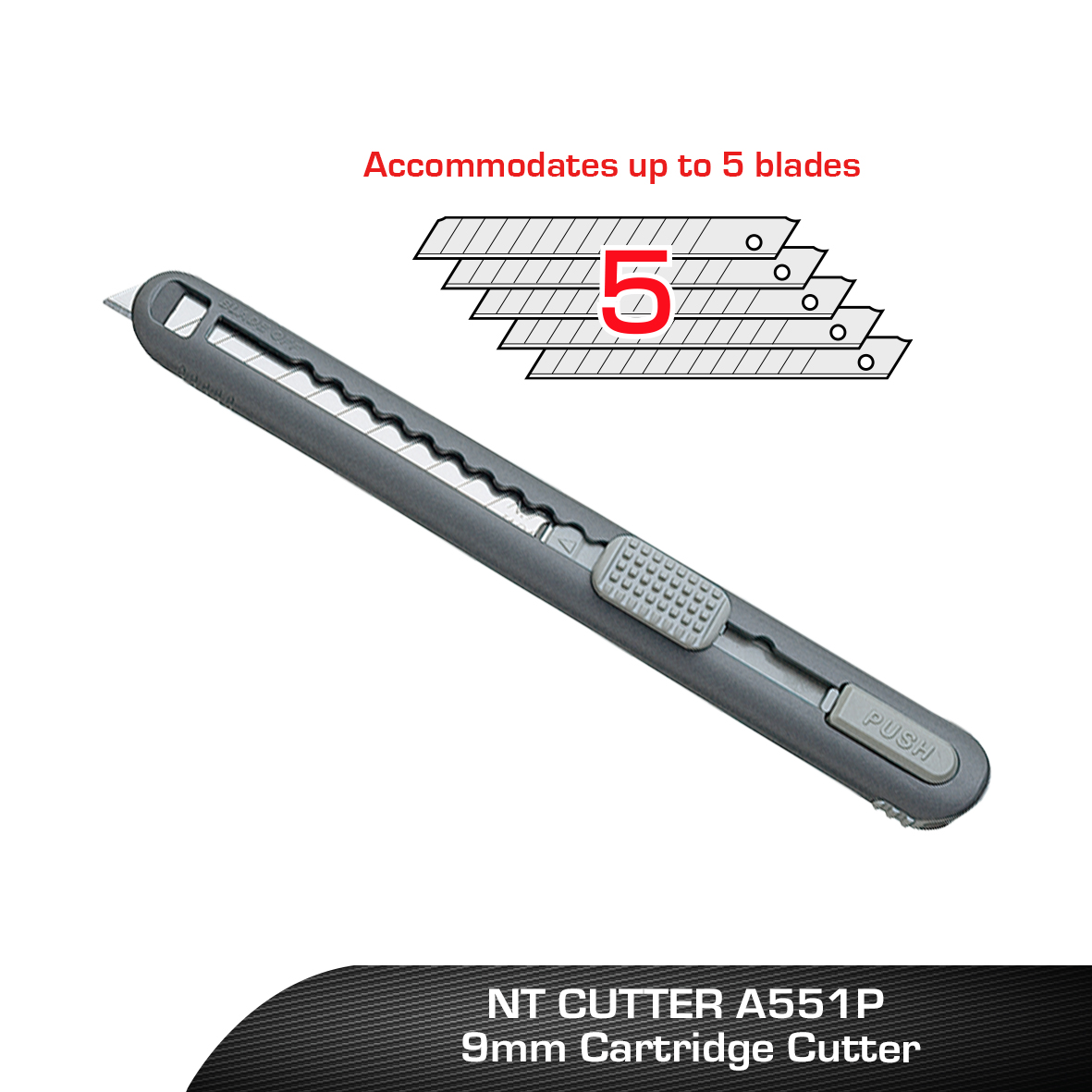 NT CUTTER A551P – 9mm Cartridge Cutter - RT Media Solutions
